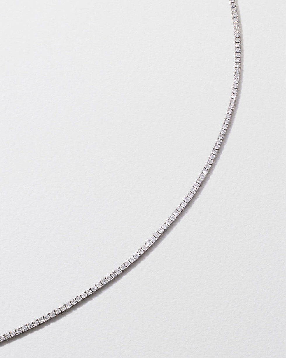 Diamond Tennis Necklace | 14k Gold