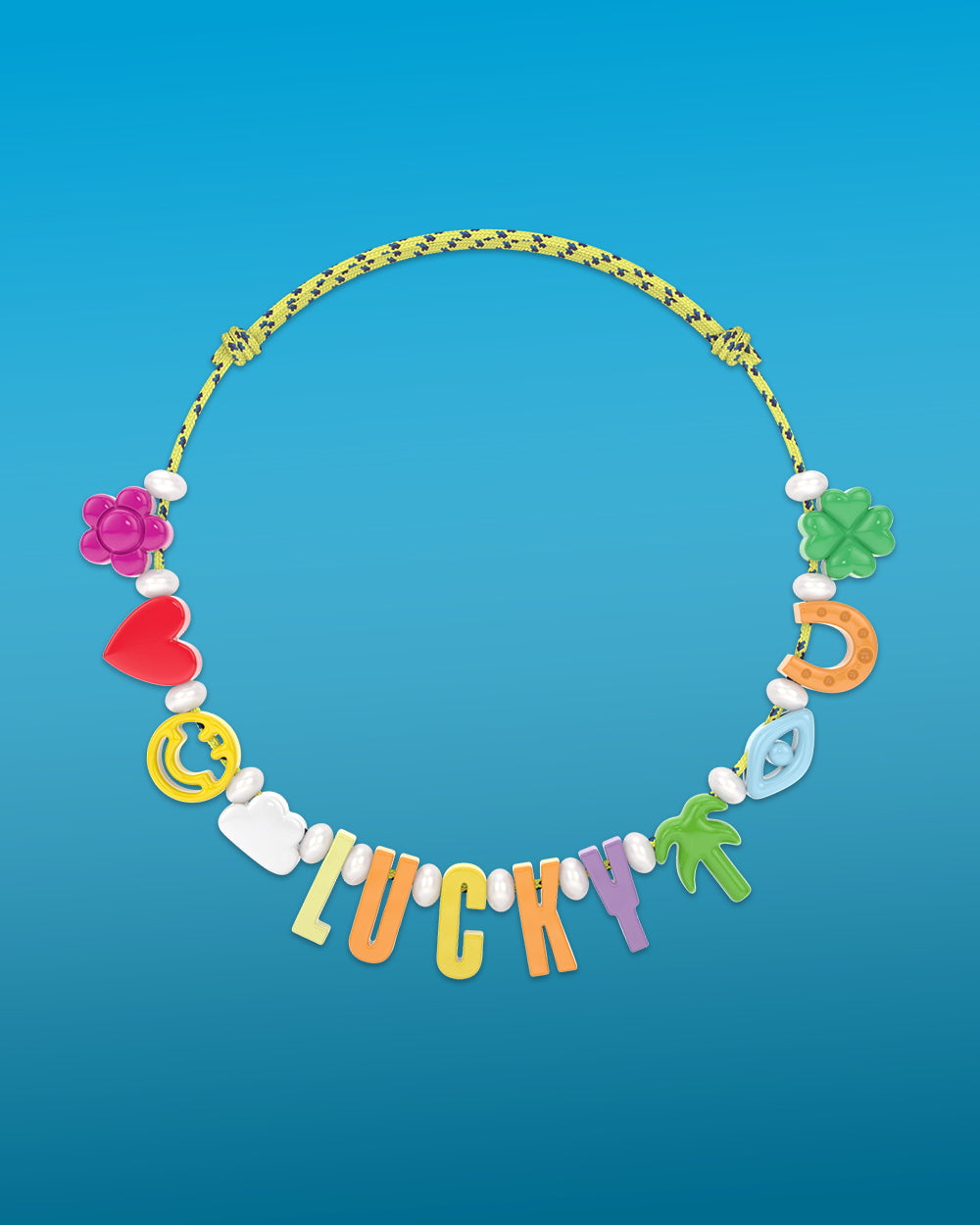 'Lucky' Cord Necklace | 9k Gold