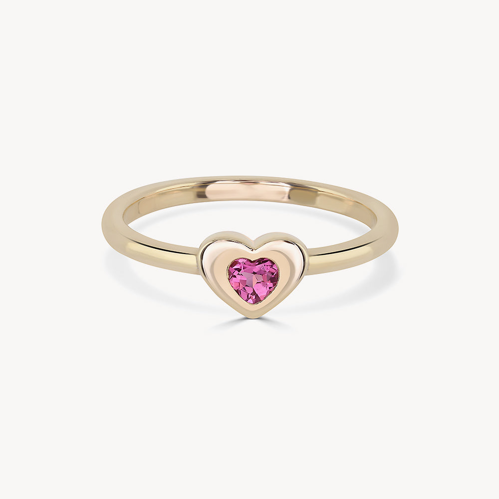 Mini Tourmaline True Love Ring | 14k Gold